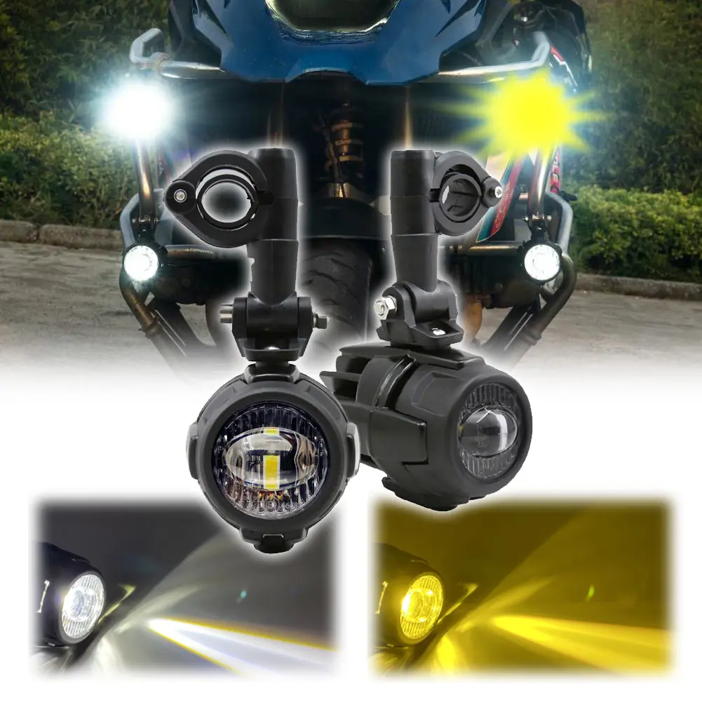 Universal Motorcycle LED Auxiliary Light Dot Driving Fog Light ...