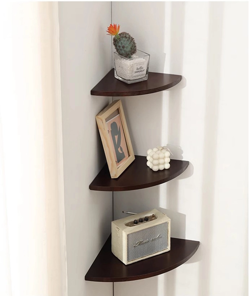 Wholesale solid wood perforation-free corner shelf organizer living ...