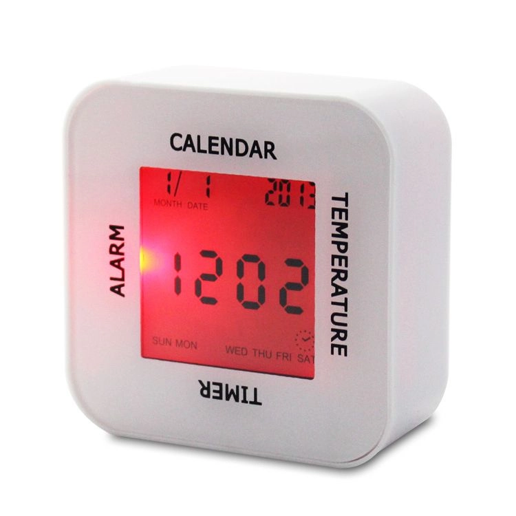 LED Backlight 4-Sided Display Timer - Clock/Calendar/Alarm/Temperature ...