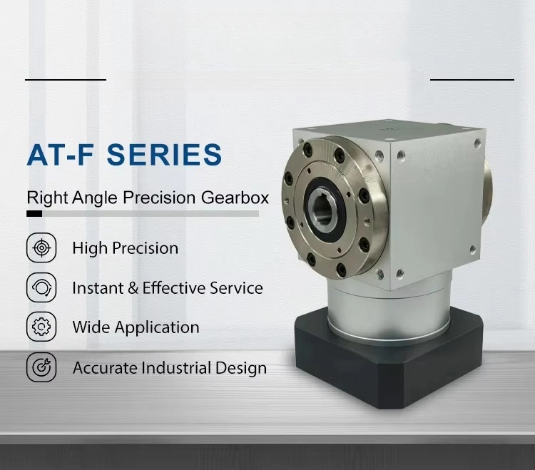 AT Flange Type Right Angle 90 Degree Planetary Gearbox 1:10 1:7 1:5 1:3 ...