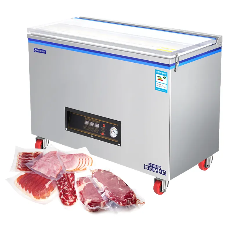 Big vacuum packing machine for wet and dry food raw meat preservation ...